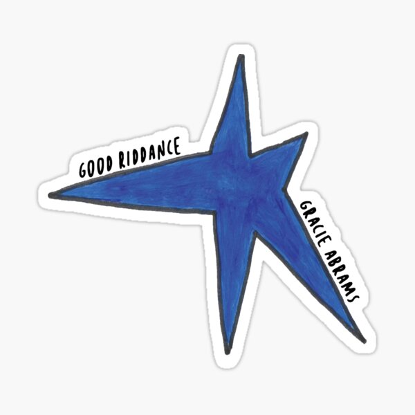 "good riddance gracie abrams star" Sticker for Sale by tomatojo | Redbubble