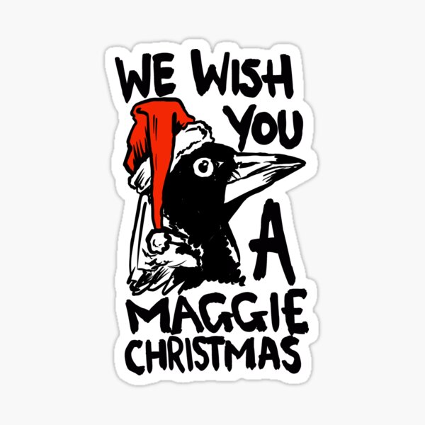 "Christmas Magpie T Shirt - Australian Magpie Christmas Themed Tee with ...