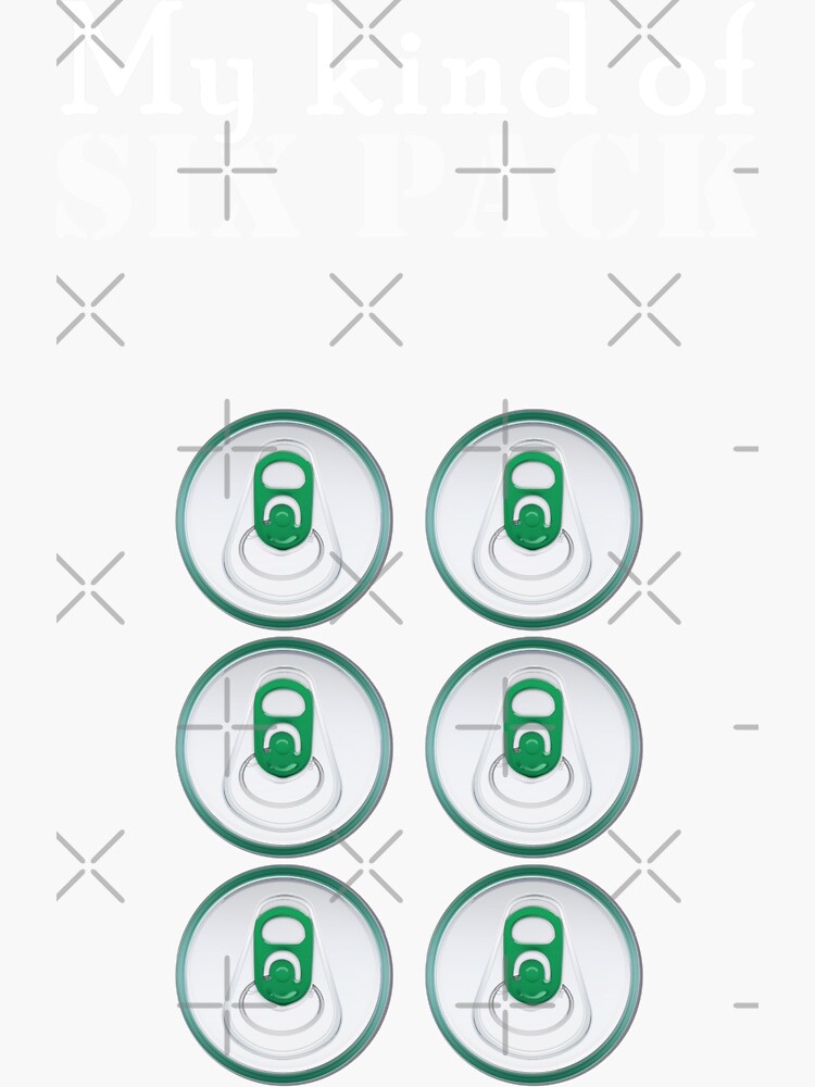 "My kind of Sixpack, funny drinking Shirt, Beer Six pack" Sticker for ...