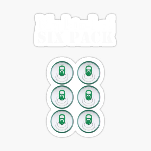 "My kind of Sixpack, funny drinking Shirt, Beer Six pack" Sticker for ...