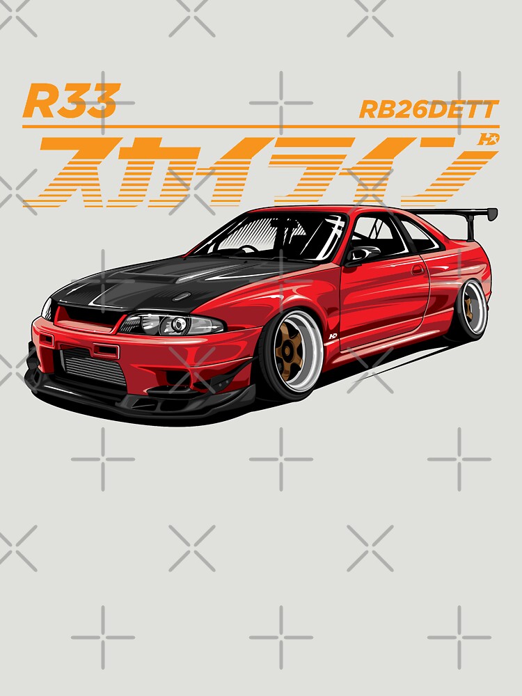 "Skyline R33" T-shirt for Sale by hafisdesign | Redbubble | nissan t ...