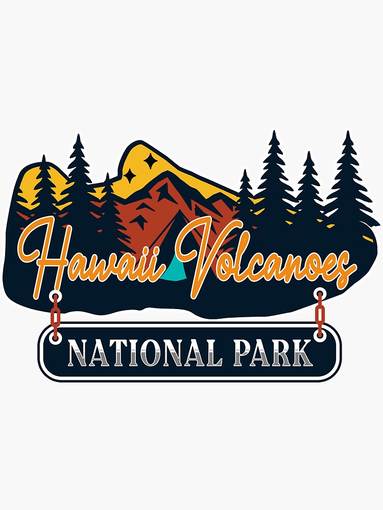 "Hawaii Volcanoes National Park" Sticker for Sale by nature-space ...