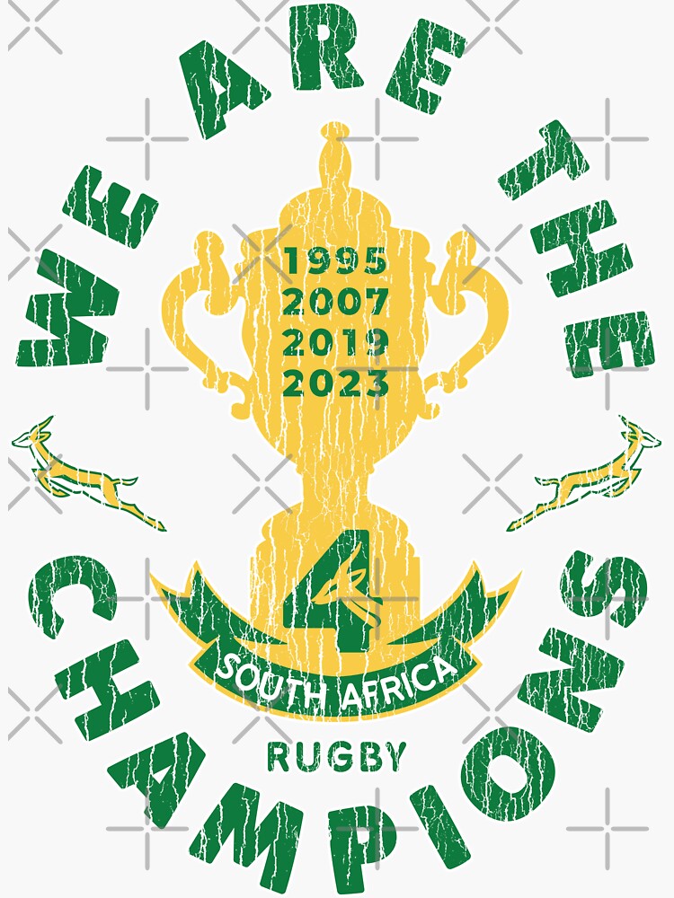 "Simply Saffa - We Are The Champions 2023 - Springbok Rugby" Sticker ...