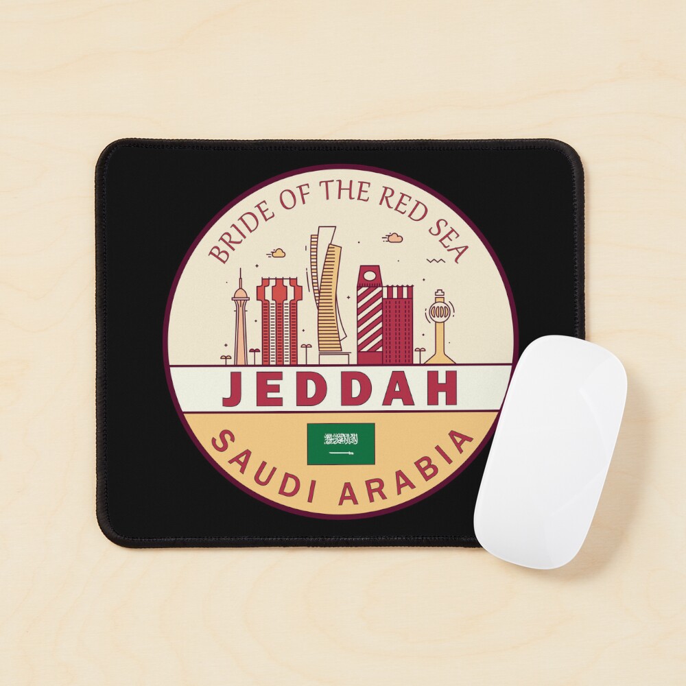 "Jeddah Saudi Arabia City Skyline Emblem" Sticker for Sale by ...