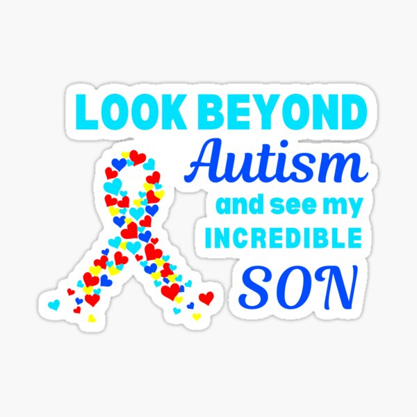 "look beyond autism " Sticker for Sale by Nikislp | Redbubble
