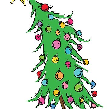 Leaning Christmas Tree Clip Art
