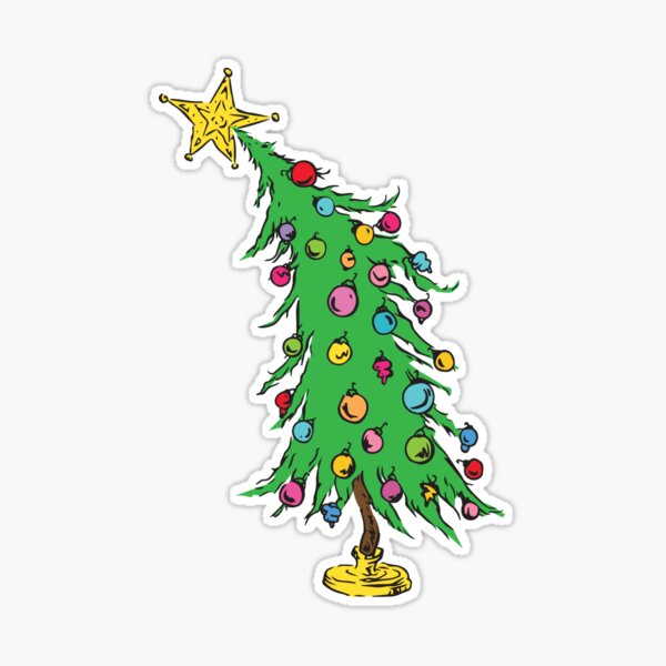 Leaning Christmas Tree Clip Art