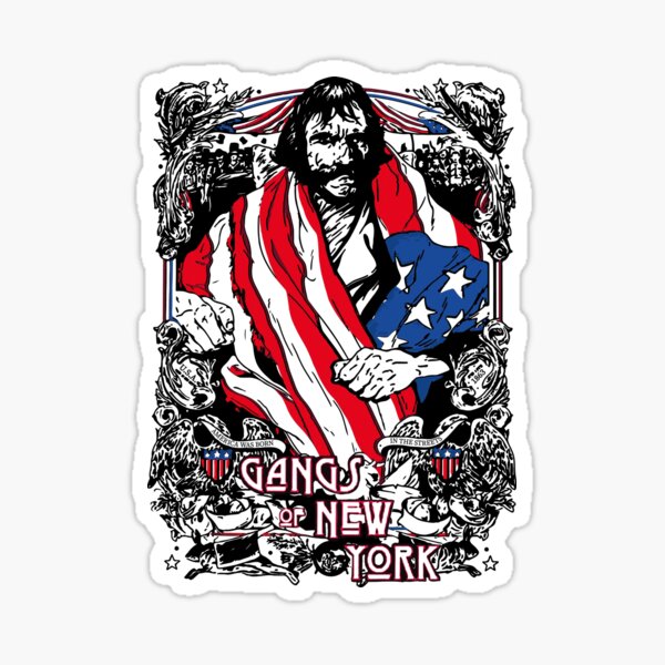 "GANGS OF NEW YORK GRAPHICS" Sticker for Sale by LELE MOVIEPROJECT ...