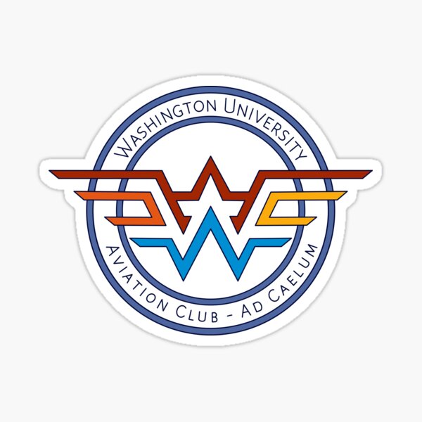 "WashU Aviation Club Logo" Sticker for Sale by ApMc | Redbubble