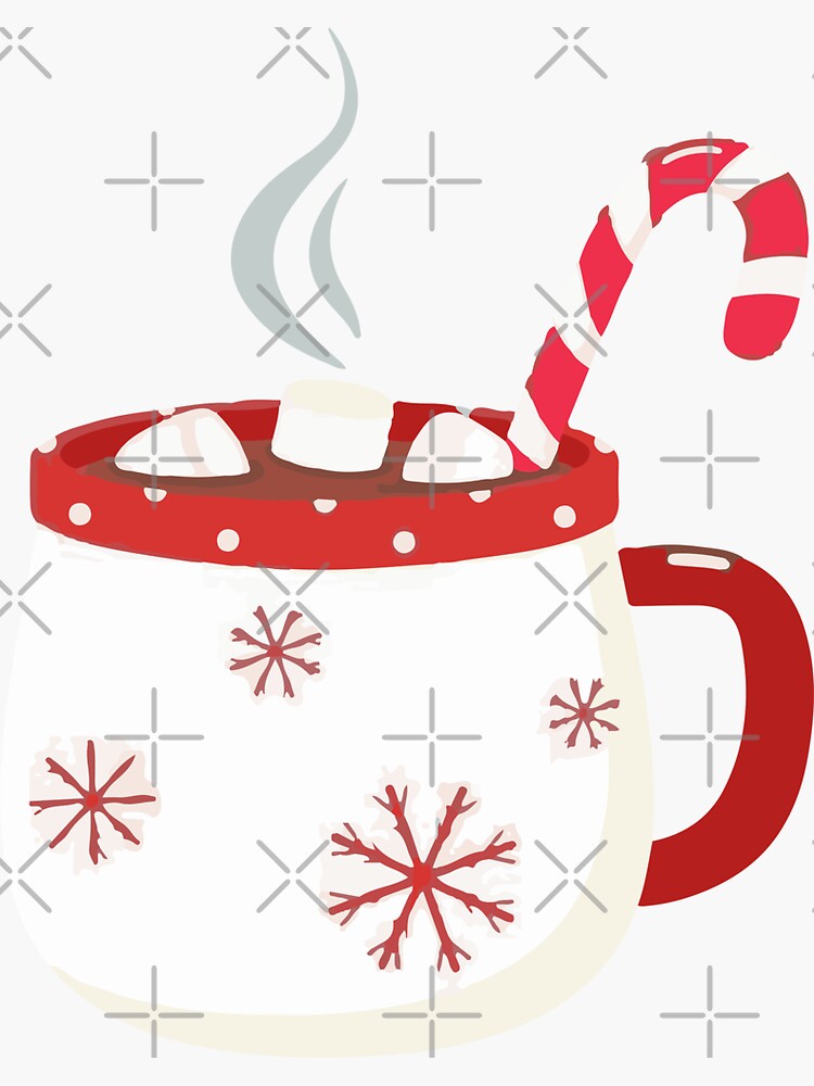 "Hot Chocolate Cacao Cup with Marshmallow" Sticker for Sale by Suren ...