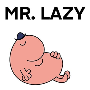"Mr. Lazy" Sticker for Sale by RetroVisions | Redbubble