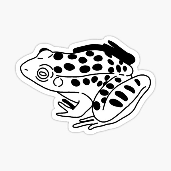 "Realistic Frog Outline" Sticker for Sale by Eliezer Ferrell | Redbubble