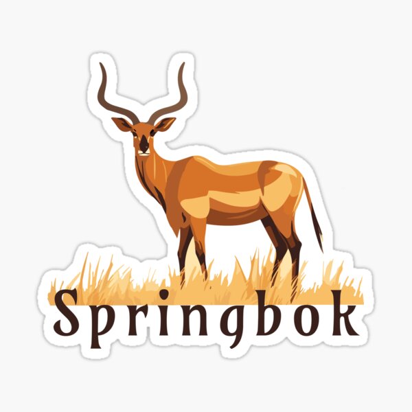 "Springbok Rugby supporter gear" Sticker for Sale by happytrendjct ...