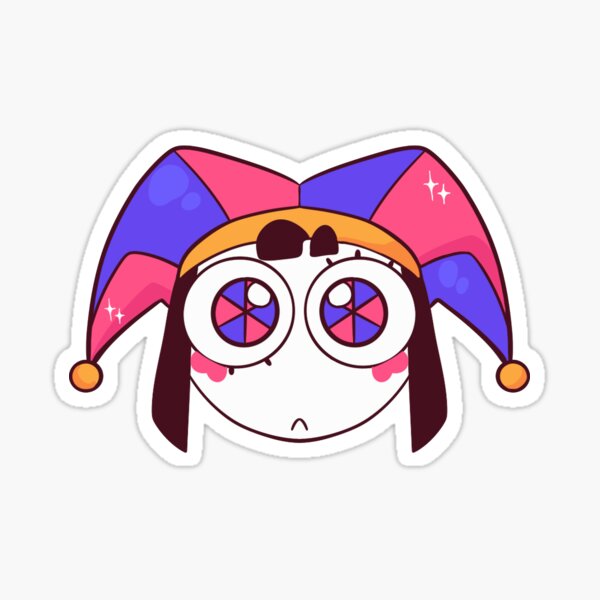 "Pomni [ The Amazing Digital Circus ]" Sticker for Sale by Puuk | Redbubble