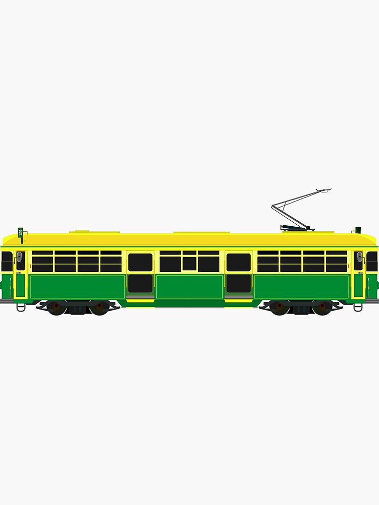 "Melbourne Tram, W-Class Side View " Sticker for Sale by JonesyDave ...