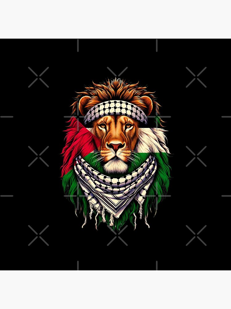 "lion Flag Of Palestine - Gift For Palestinian From Palestine ...