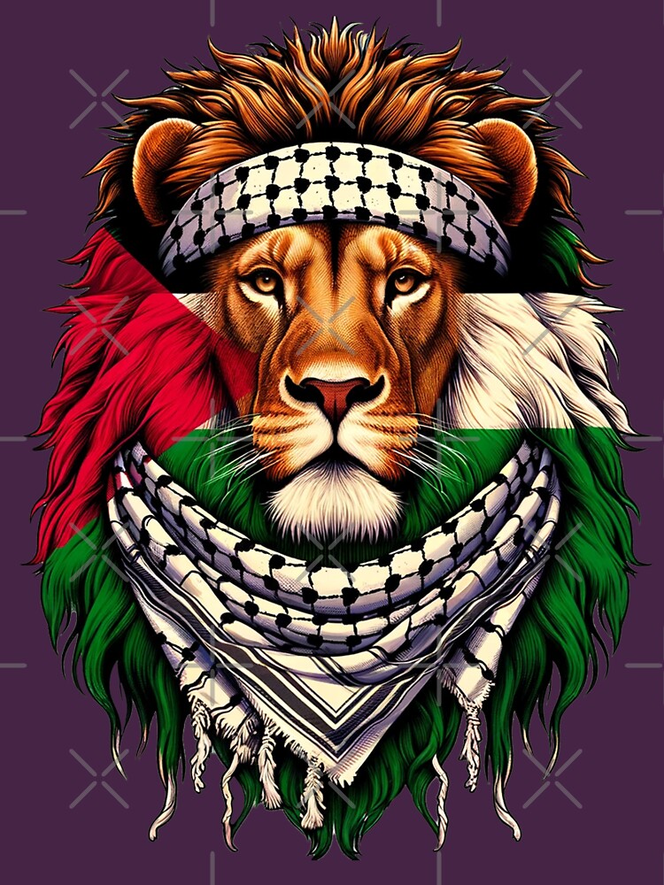 "lion Flag Of Palestine - Gift For Palestinian From Palestine ...