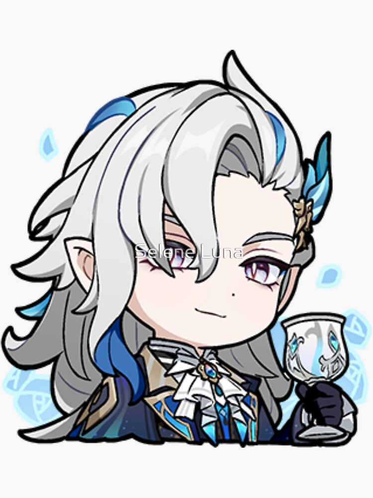 "Chibi Neuvillette" Sticker for Sale by Selene Luna | Redbubble