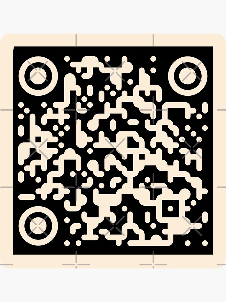 "Rickroll QR Code" Sticker for Sale by RetroPandora | Redbubble