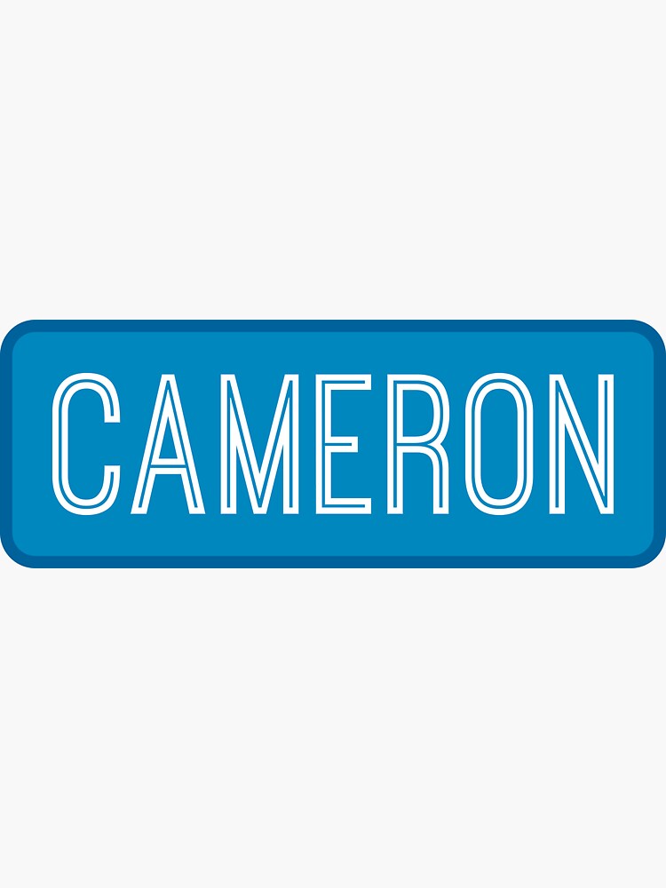 "Cameron Name" Sticker for Sale by jeallan | Redbubble