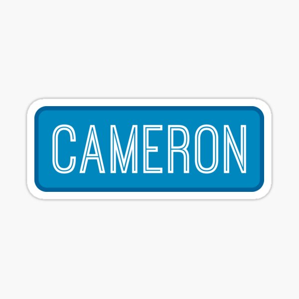 "Cameron Name" Sticker for Sale by jeallan | Redbubble