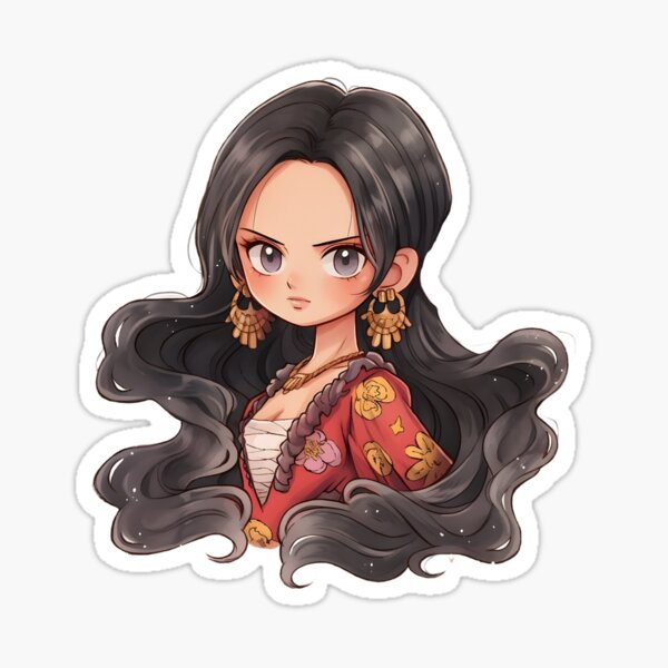 "Boa Hancock OP Cute Anime Girl – Chibi Style" Sticker for Sale by ...