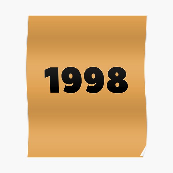 "1998 Birthday Born In 1998 20th Birthday Present Poster Party Shirt ...