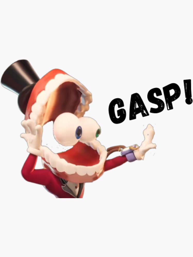 "TADC: Caine gasp" Sticker for Sale by EmberlyDawn | Redbubble