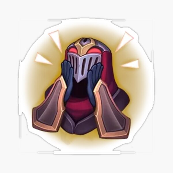 "Squee emote Zed" Sticker for Sale by katiakollia | Redbubble