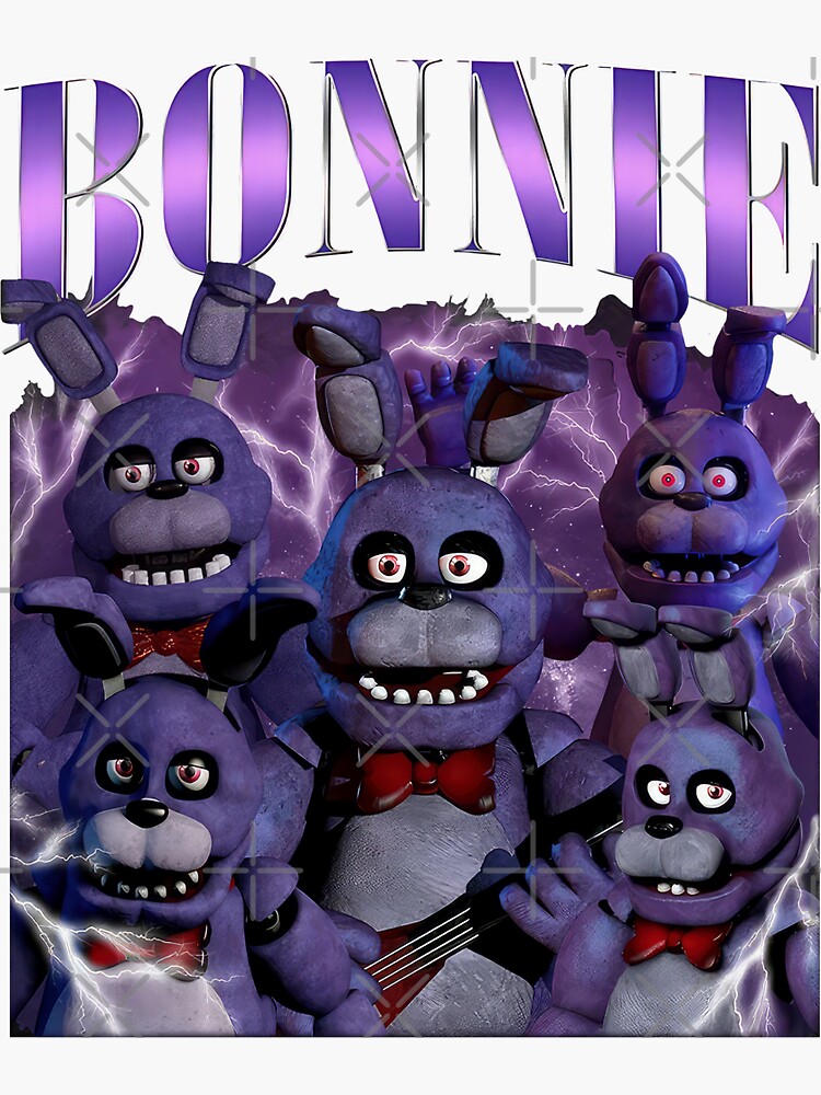 "Vintage Five Nights at Freddy's Bonnie" Sticker for Sale by rubendenny ...