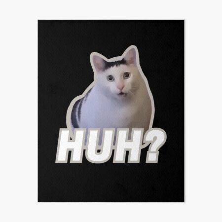 "Huh cat meme | Huh?" Art Board Print for Sale by ins1ck | Redbubble