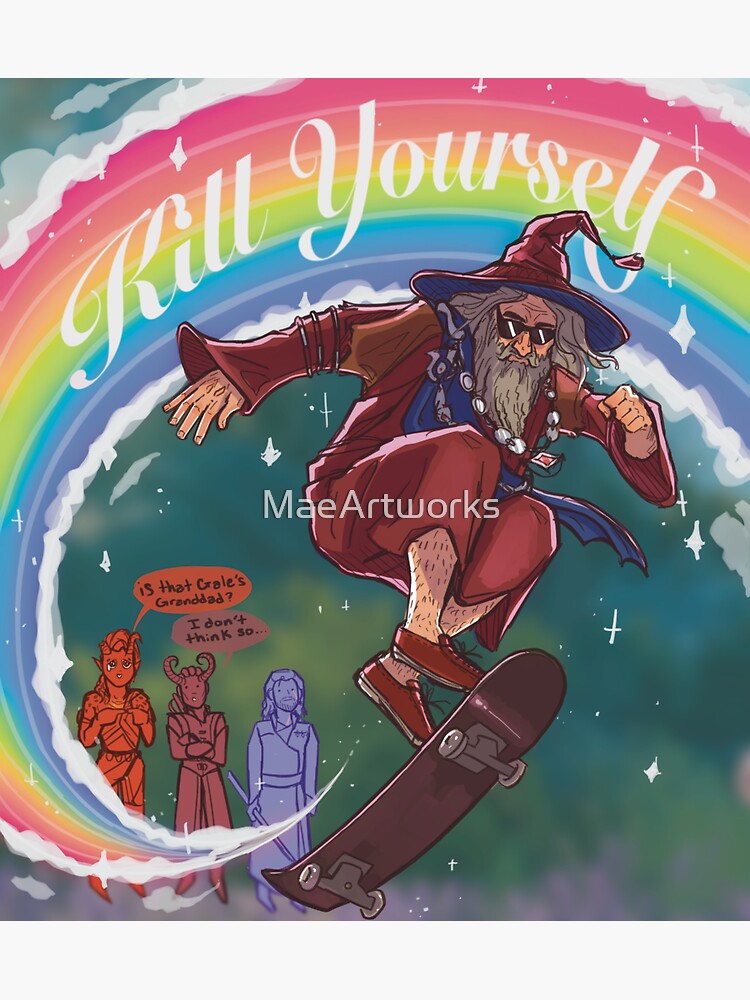 "BG3 Elminster with companions " Sticker for Sale by MaeArtworks ...