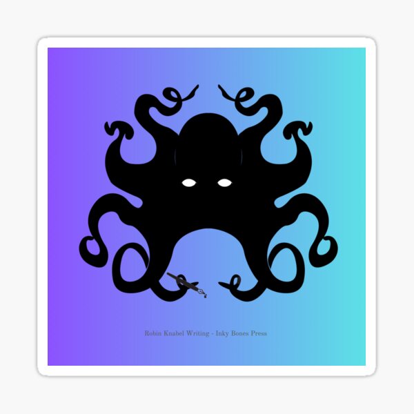 "Inky Bones Octopus Ocean" Sticker for Sale by Robinknabel | Redbubble