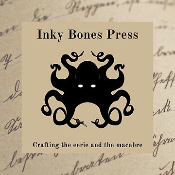 "Inky Bones Press " Sticker for Sale by Robinknabel | Redbubble