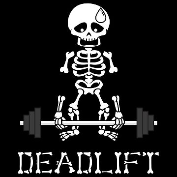 "Deadlift Gym Skeleton" Sticker for Sale by Hirst87 | Redbubble