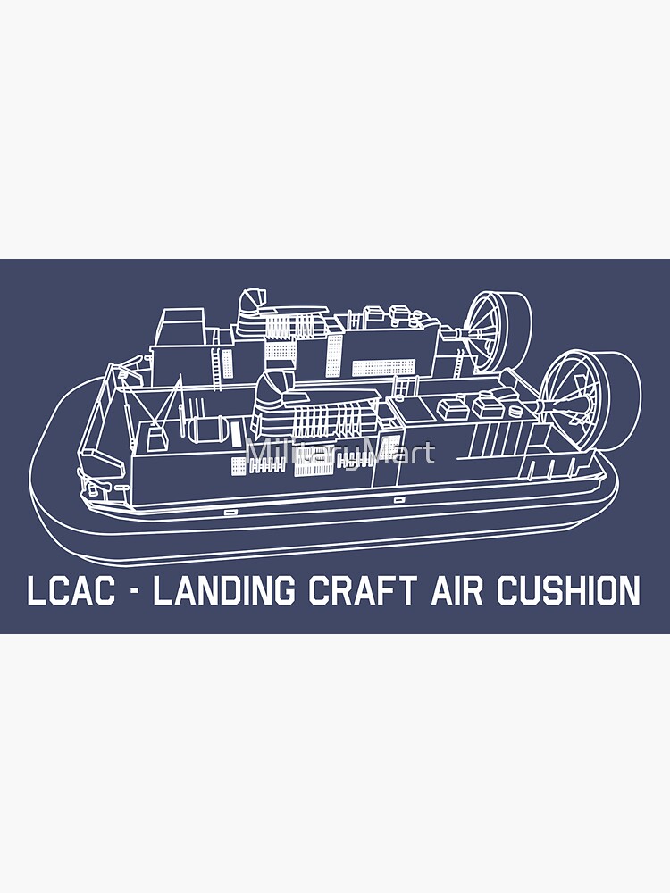 "Landing Craft Air Cushion LCAC Hovercraft Blueprint Schematic Gift ...