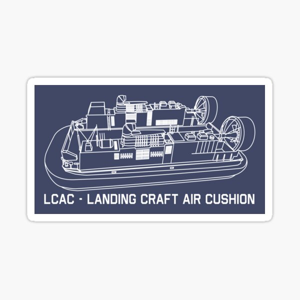 "Landing Craft Air Cushion LCAC Hovercraft Blueprint Schematic Gift ...