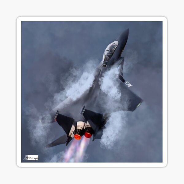 "Fighter Jet" Sticker for Sale by Art-by-CJ | Redbubble