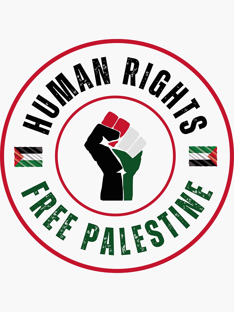 "FREE PALESTINE, FREE GAZA PALESTINE FLAG ARABIC, Human Rights" Sticker ...