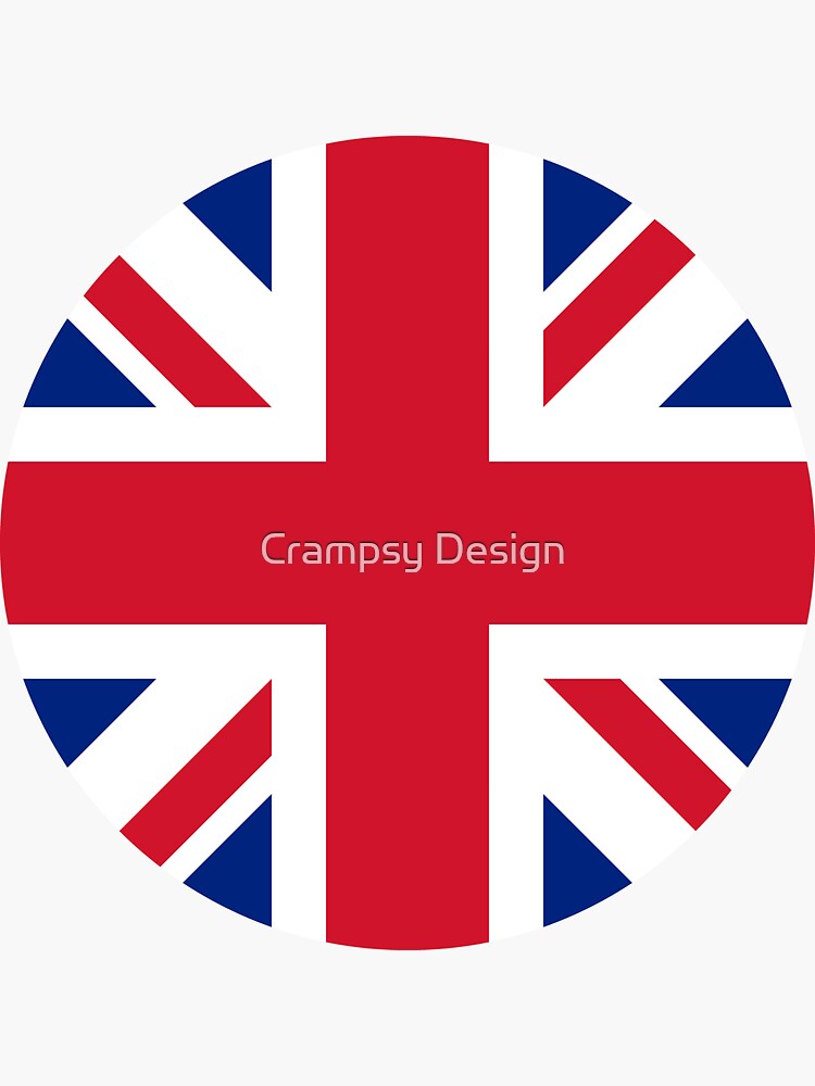 "Round Union Jack" Sticker for Sale by Crampsy Design | Redbubble