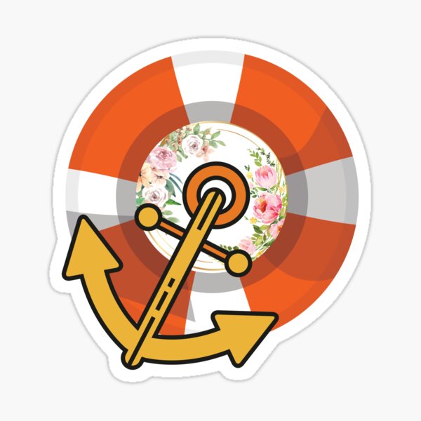 "Lifebuoy With Anchor" Sticker for Sale by franktact | Redbubble