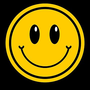 "Smiley Emoji Icon Acid House Rave" Sticker for Sale by MusicMerchLab ...