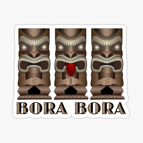 "Bora Bora Tiki" Sticker for Sale by NPStudio | Redbubble