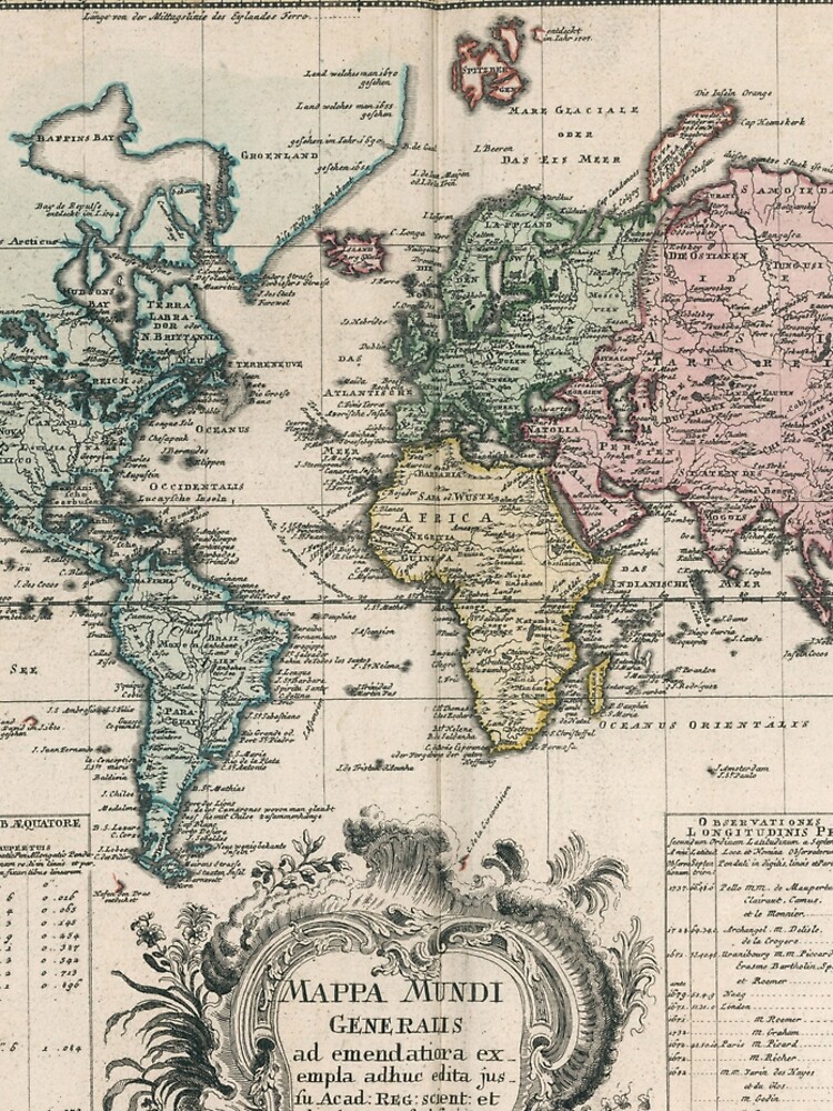 Vintage Map of The World (1753) Leggings sold by Dinesh Patil | SKU ...