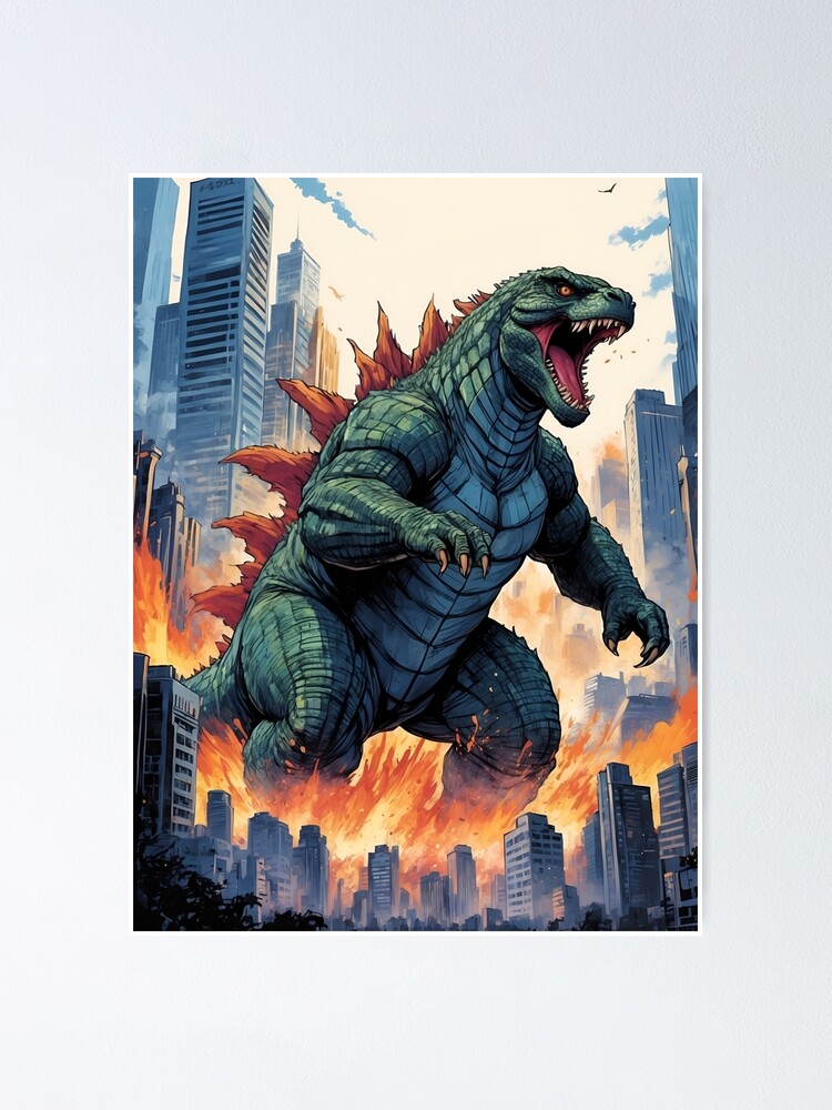 "King of Monsters - Godzilla Rampage" Poster for Sale by pandabacon ...