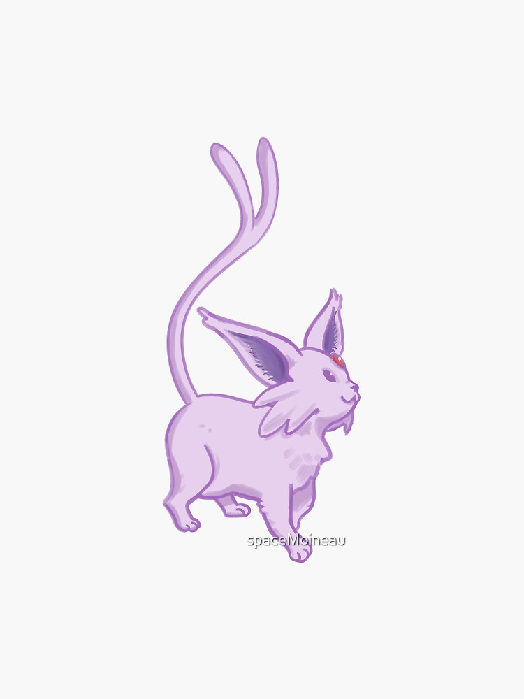 "Curious Espeon" Sticker by spaceMoineau | Redbubble