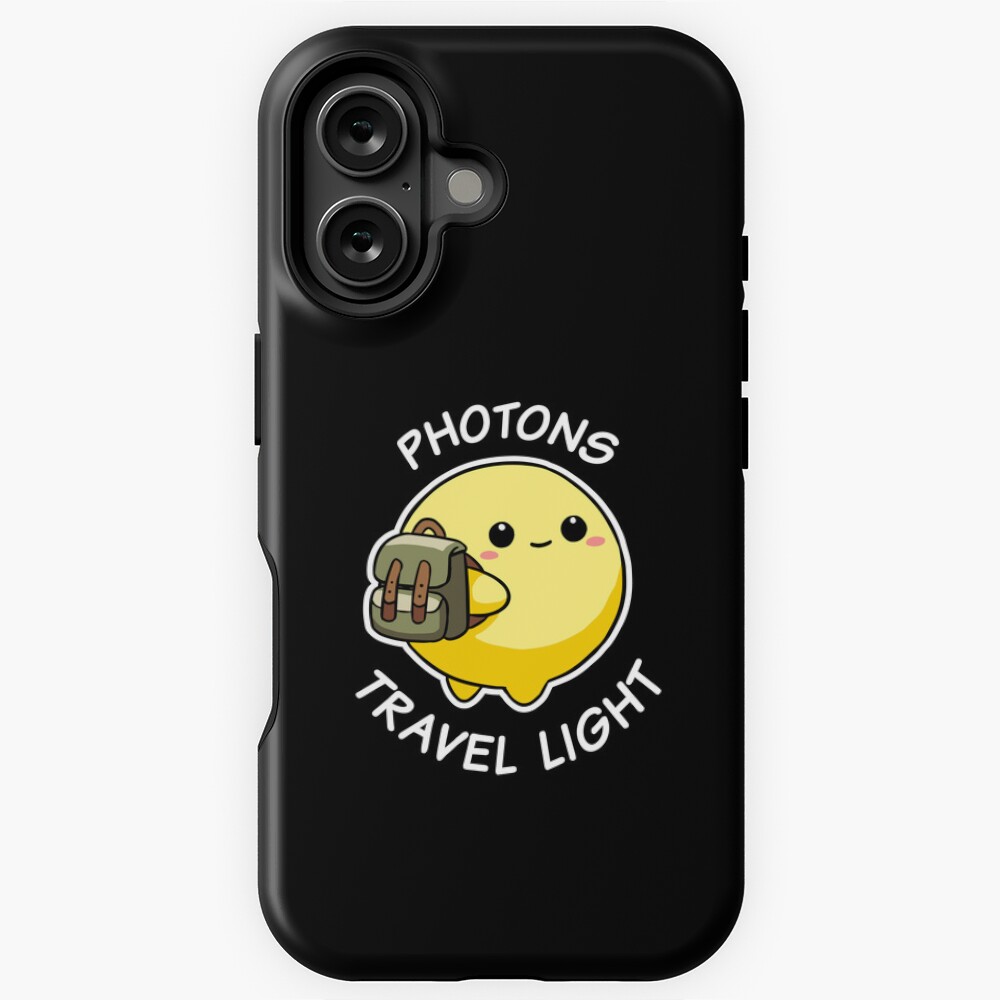 "Photons Travel Light, cute funny physics" Sticker for Sale by ...