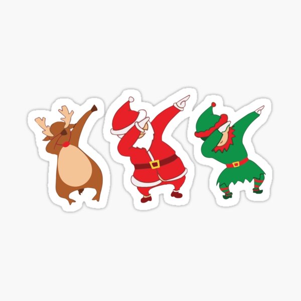 "Dab of Santa, Elf and Reindeer" Sticker for Sale by Suren Zargaryan ...