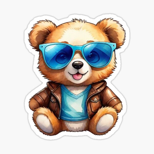 "Teddy leather jacket" Sticker by abo66 | Redbubble