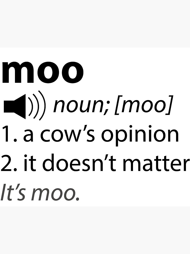 Moo Premium Matte Vertical Poster sold by Popularlibya | SKU 42275933 ...